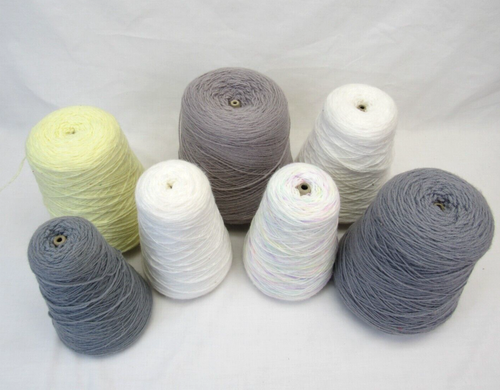 Huge 4.5lb Lot Of Knitting Machine Yarn Cones Needlework Weaving ...