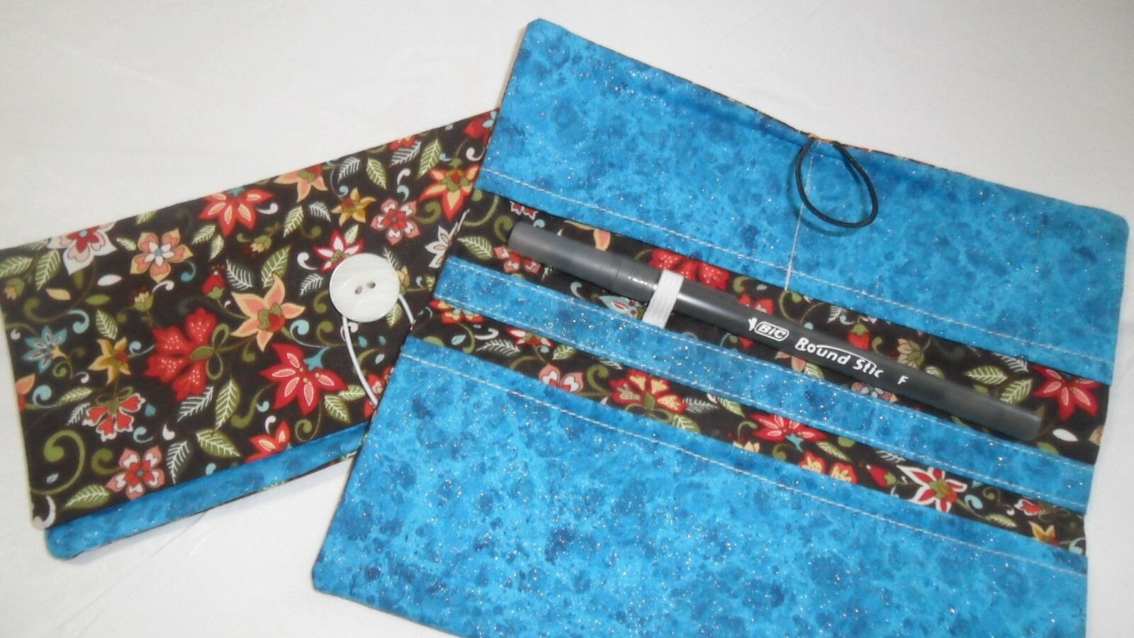 NEW FABRICS Handmade Cotton Fabric Checkbook Covers with Card Pockets ...