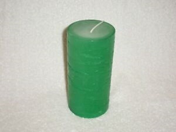 Partylite 3 x 6 GREEN...BLUE SPRUCE GLOLITE PILLAR Candle | eBay