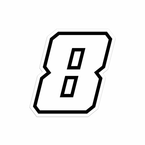 Sticker Number Race for Motorcycle " 8 " Gp, White, 10 X 10 CM | eBay UK