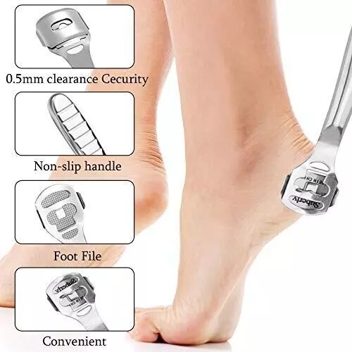 52 Pcs Callus Shaver Set,1 Stainless Steel Foot Razor with 50 ...