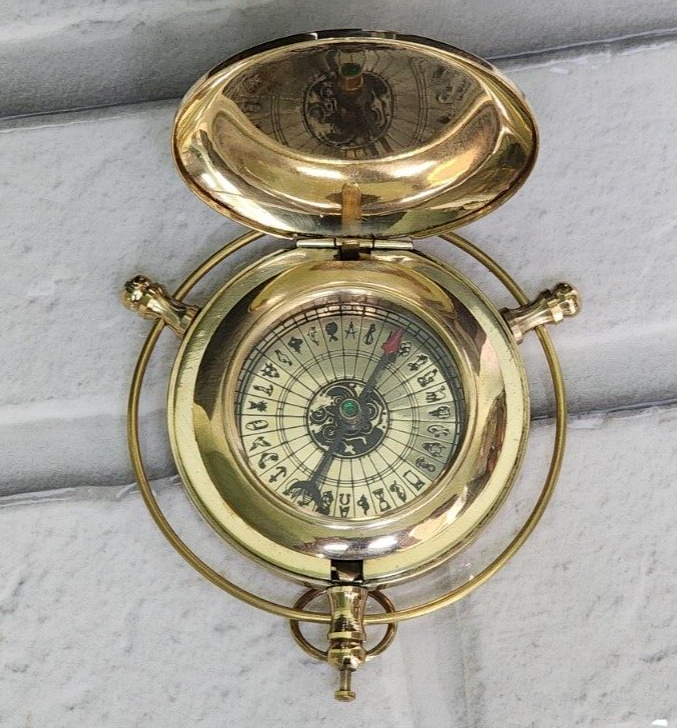Brass Literary Compass Solid Brass Alethiometer Compass - Literary ...