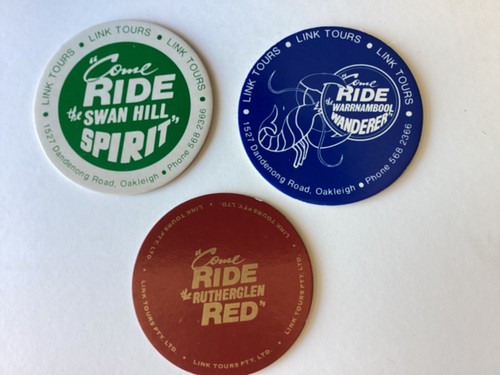 3 different Victorian Railways Special Issue .RAIL Travel COASTERS ...