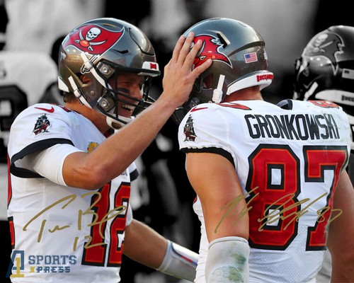 Tom Brady Rob Gronkowski Tampa Bay Buccaneers Signed Photo Autograph ...