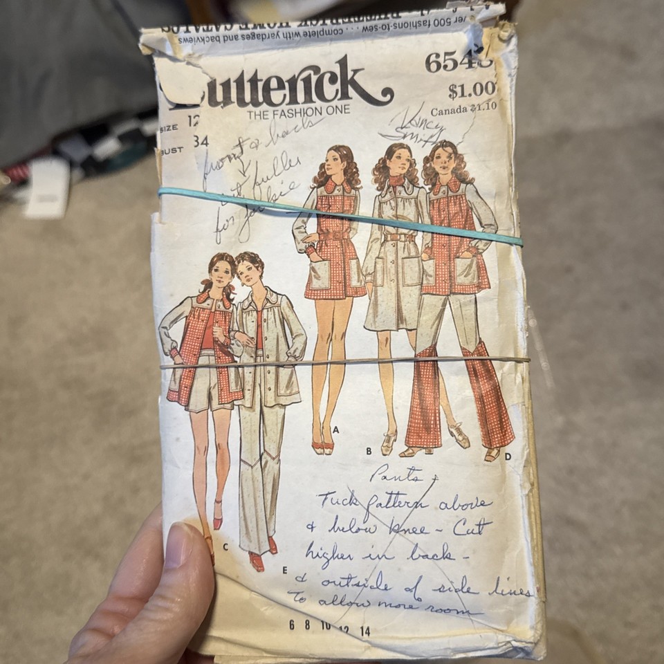 Lot 6 Vintage mostly 70s Clothes Patterns teen/YA Style mixed sizes ...