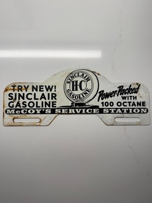 HC Sinclair Oil and Gas Metal License Plate Topper Sign | eBay