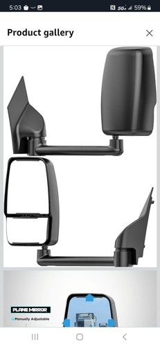 Tow Mirrors Compatible with Chevy Express GMC Savana 2003-2019 1500 ...