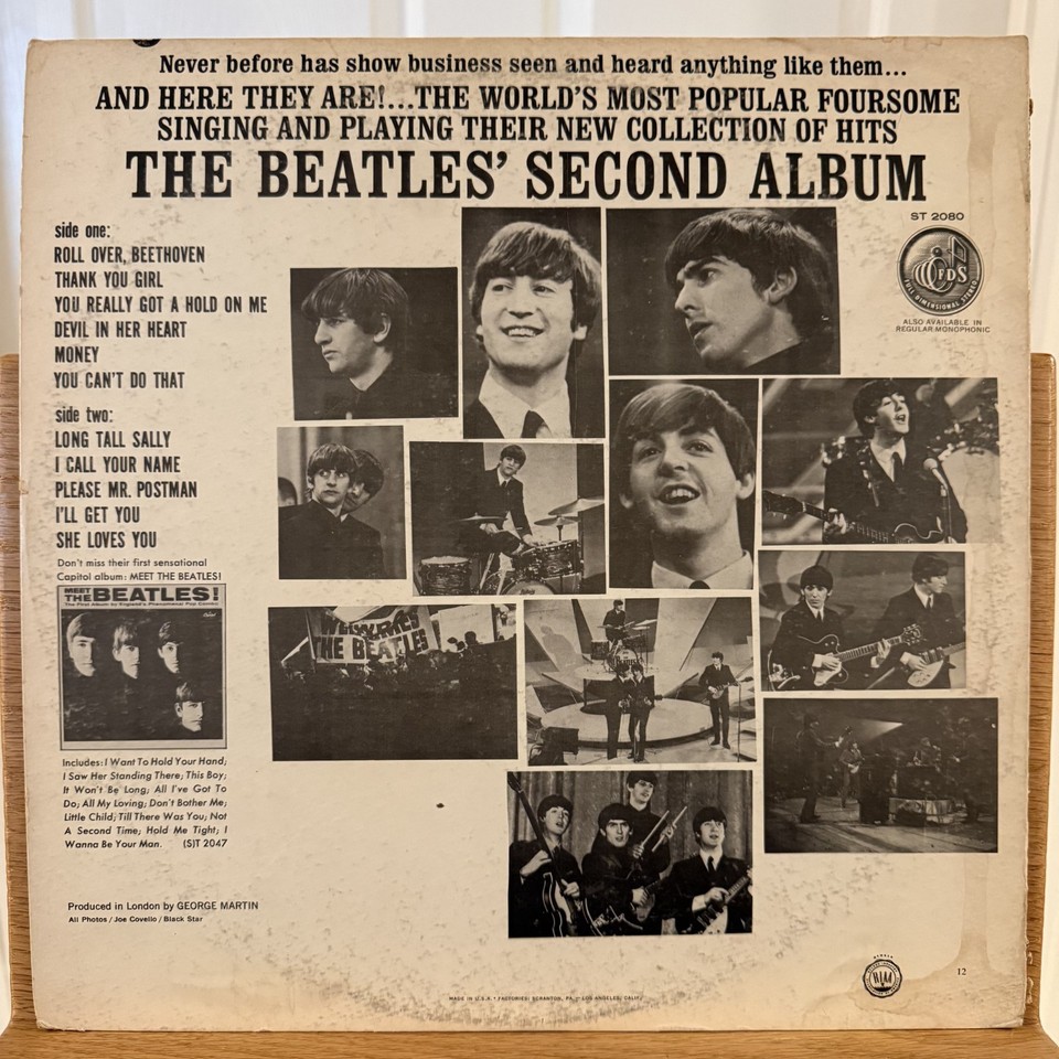 The Beatles Second Album Vinyl LP Apple ST 2080 She Loves You Can't Do ...