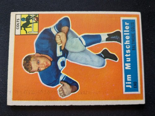 1956 Topps Football Card # 72 Jim Mutscheller - Baltimore Colts (VG/EX ...