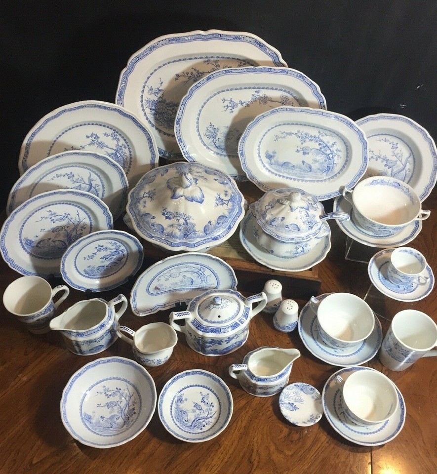 Furnivals Quail Blue England Dishes Various Items Dinnerware & Serving ...