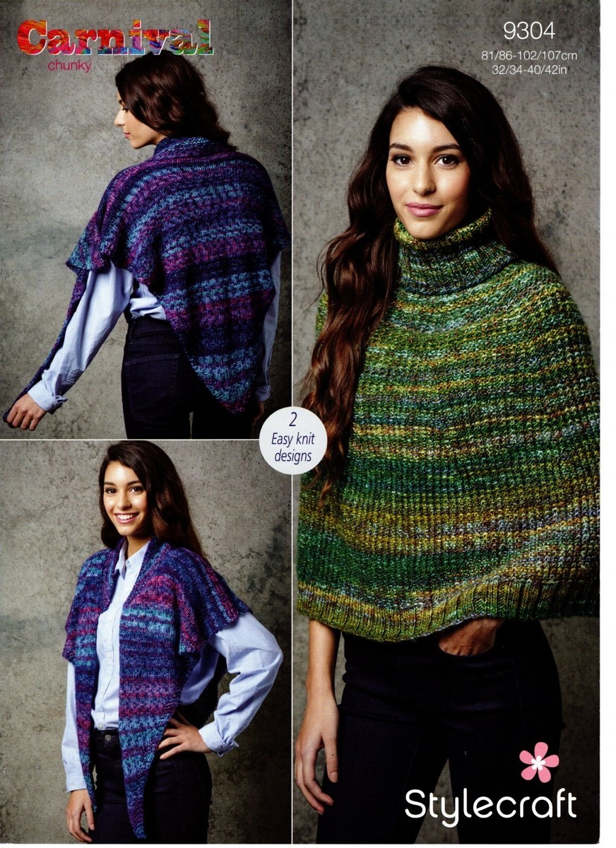 Knitting Pattern Poncho Cape