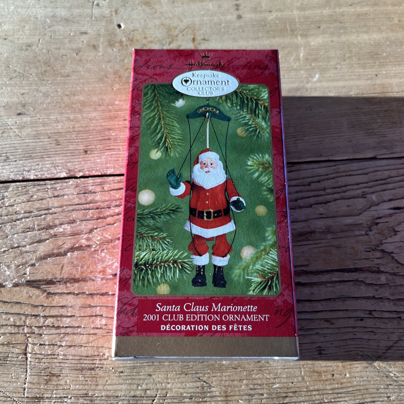 2001 Hallmark Santa Claus Marionette Ornament Club Edition Keepsake New ...