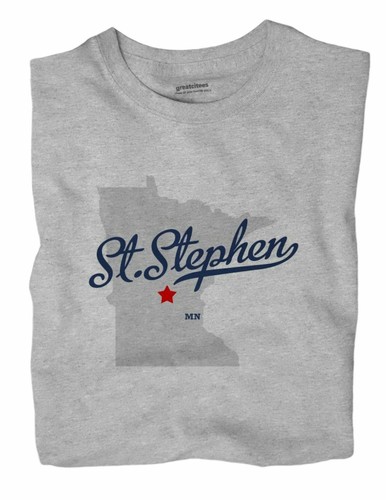 St.Stephen Minnesota MN Minn T-Shirt MAP | eBay