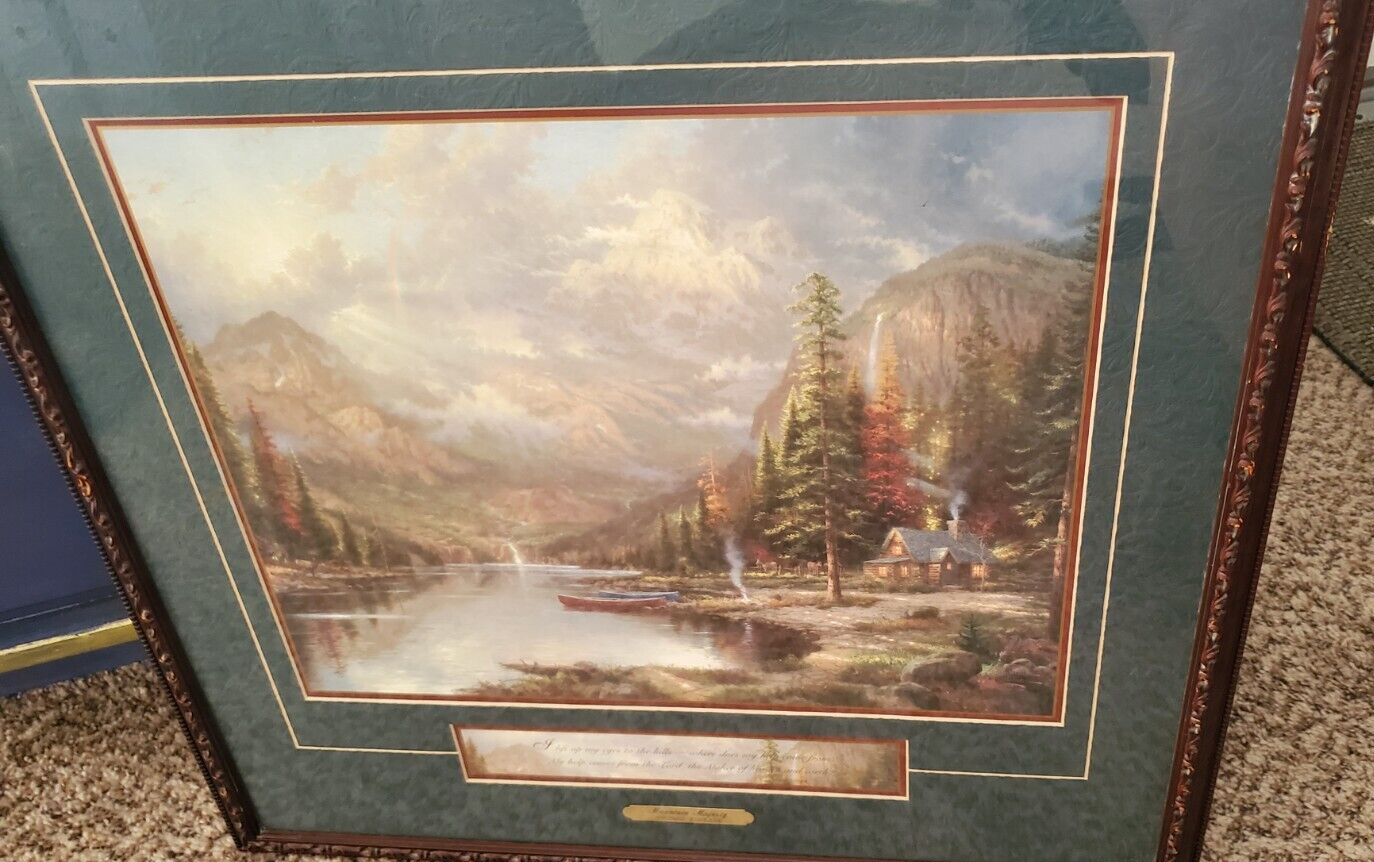 VTG Thomas Kinkade Framed Print Certificate of Authenticity 1999 ...