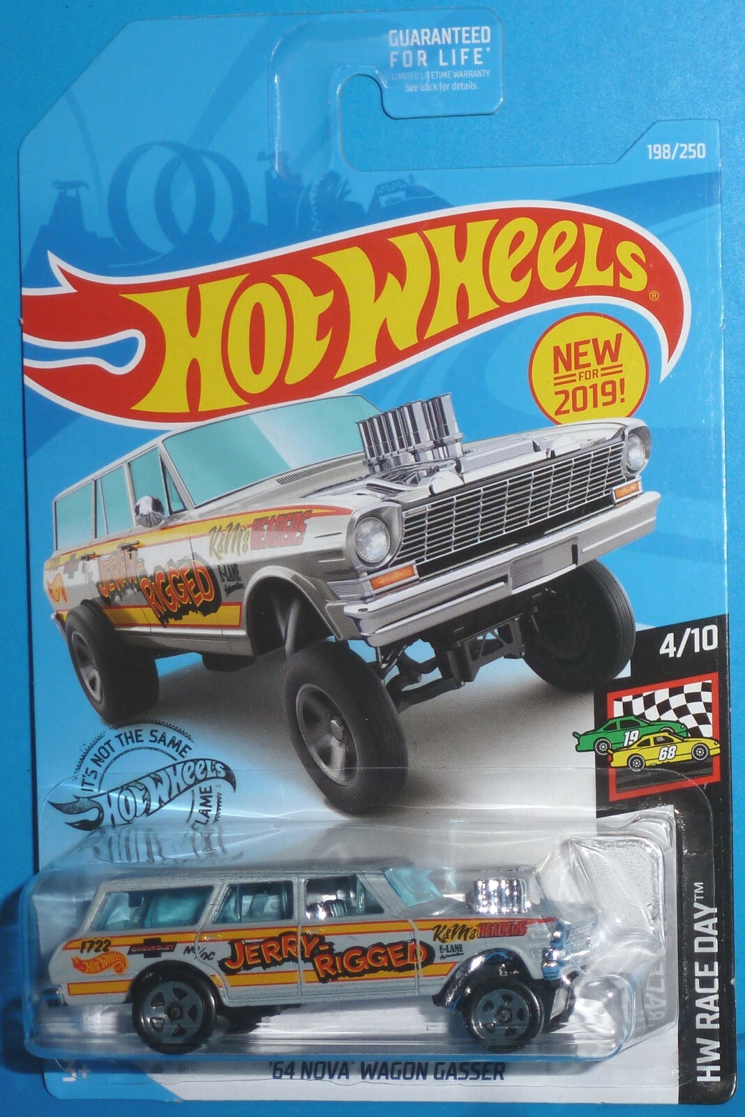 HOT WHEELS '64 Chevy Nova Gasser Jerry Rigged 198/250 HW RACE DAY 4/10 ...