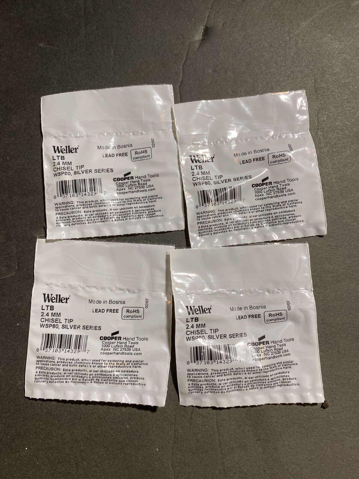 Lot of 4: NEW Weller LTB 2.4mm Chisel Tips for WSP80 Silver Series | eBay