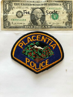 Placentia California Police Patch pre-sewn great condition | eBay
