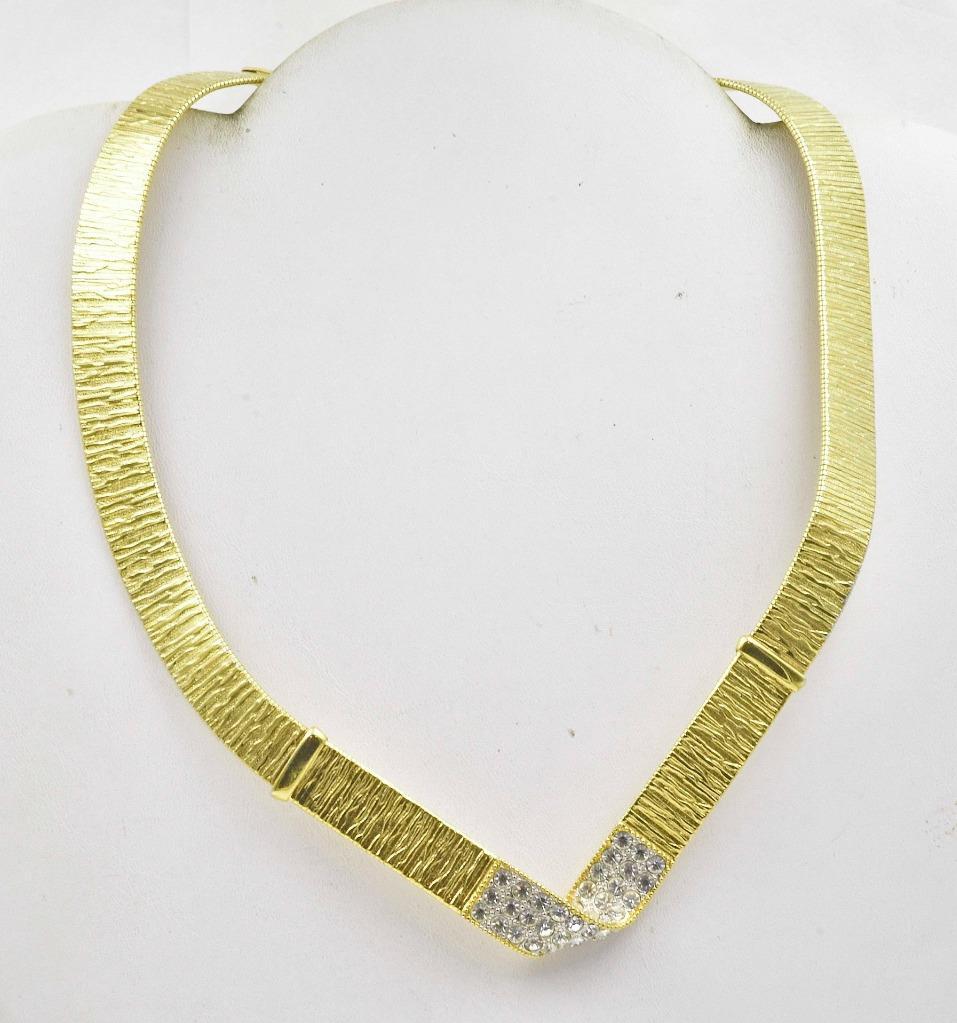 Vintage MONET Adjustable Gold plate & Rhinestone Ladi… - Gem