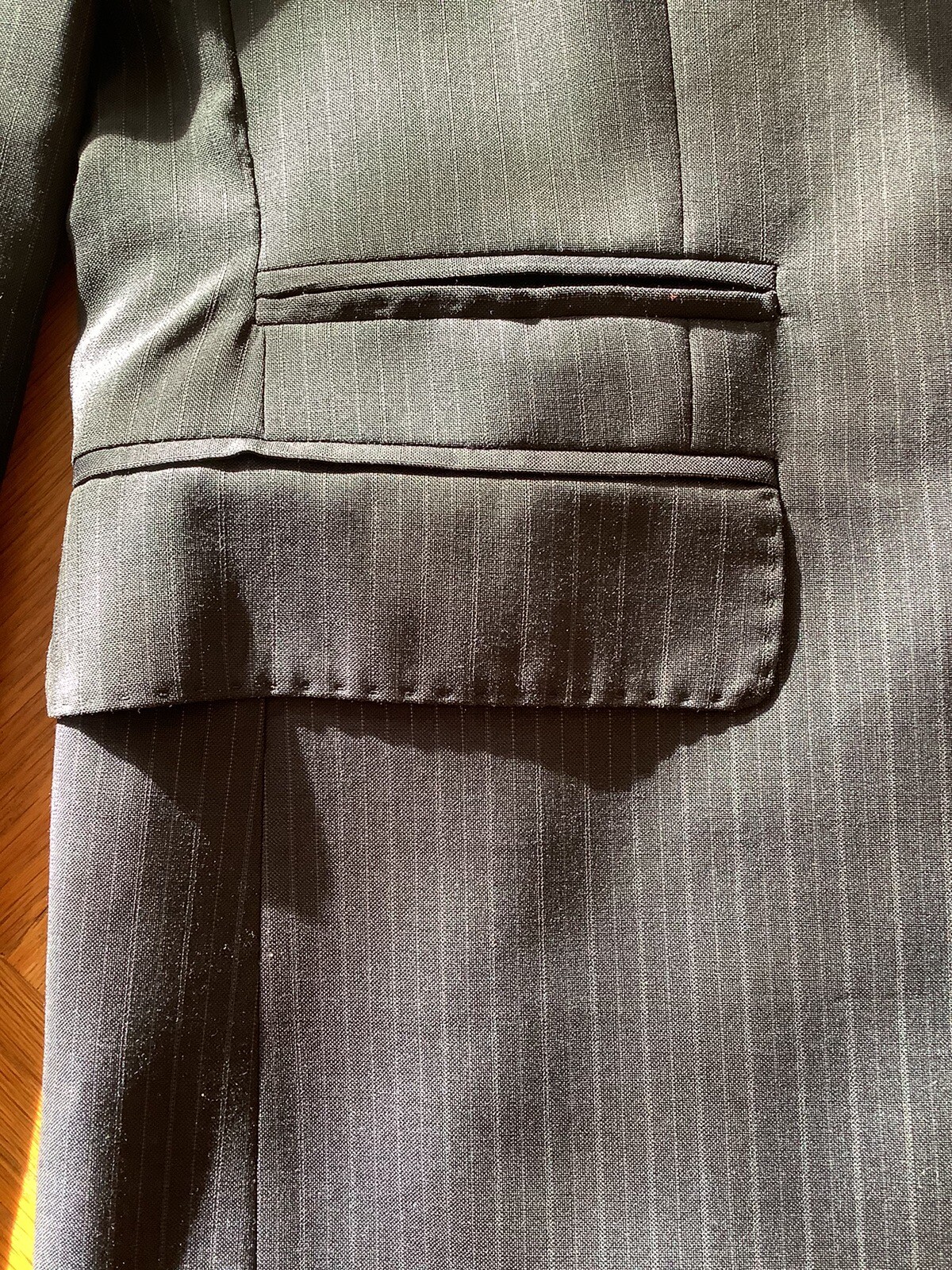 Mens Suit Jasper Conran Italian 100% Wool 44L Jacket 40R Trousers Navy ...