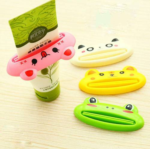2x Cartoon Animal Toothpaste Tube Squeezer Cartoon Paste Dispenser Roll ...