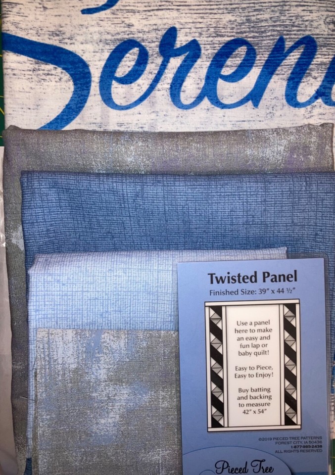 Twisted Panel Quilt Fabric Kit 39” x 44 1/2” Serenity Prayer Panel ...