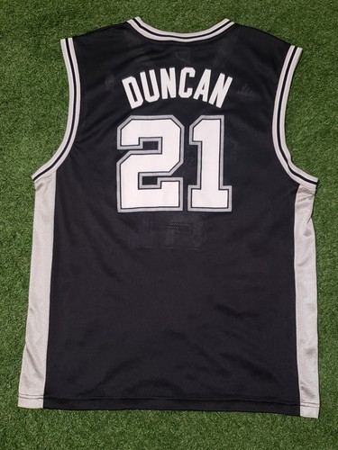 Adidas San Antonio Spurs Tim Duncan Jersey Men's Size Large black #21 ...