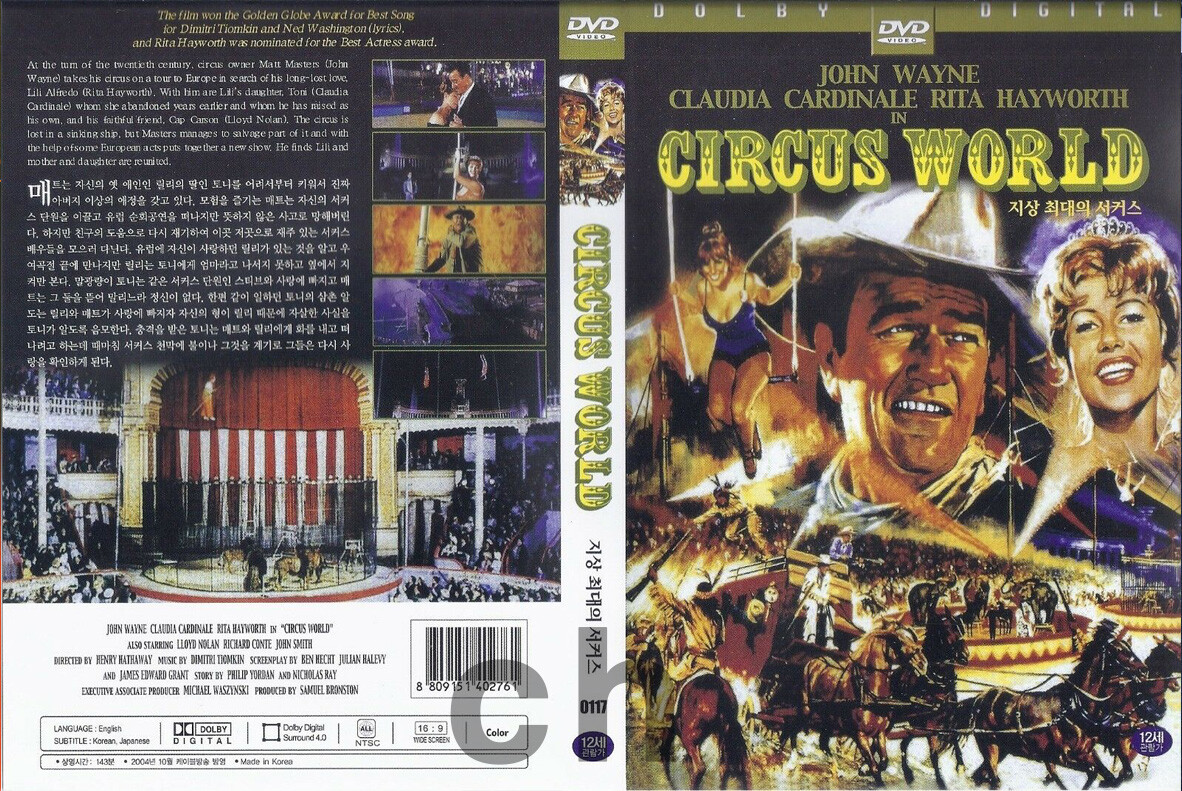 Circus World (1964) - Henry Hathaway, John Wayne, Rita Hayworth DVD NEW ...