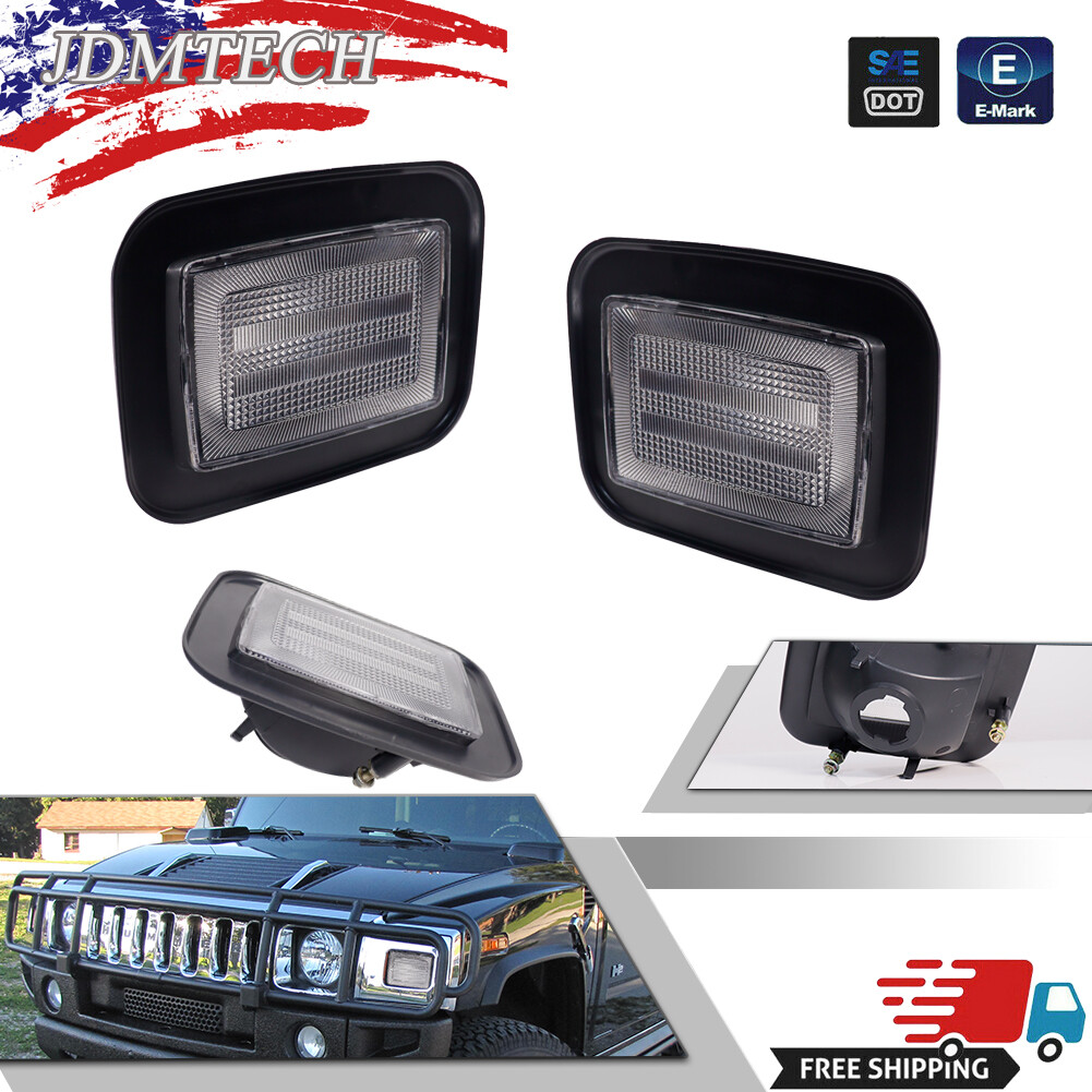 For 03 04 05 06 07 08 09 HUMMER H2 Clear Front Corner Side Parking Lamp ...