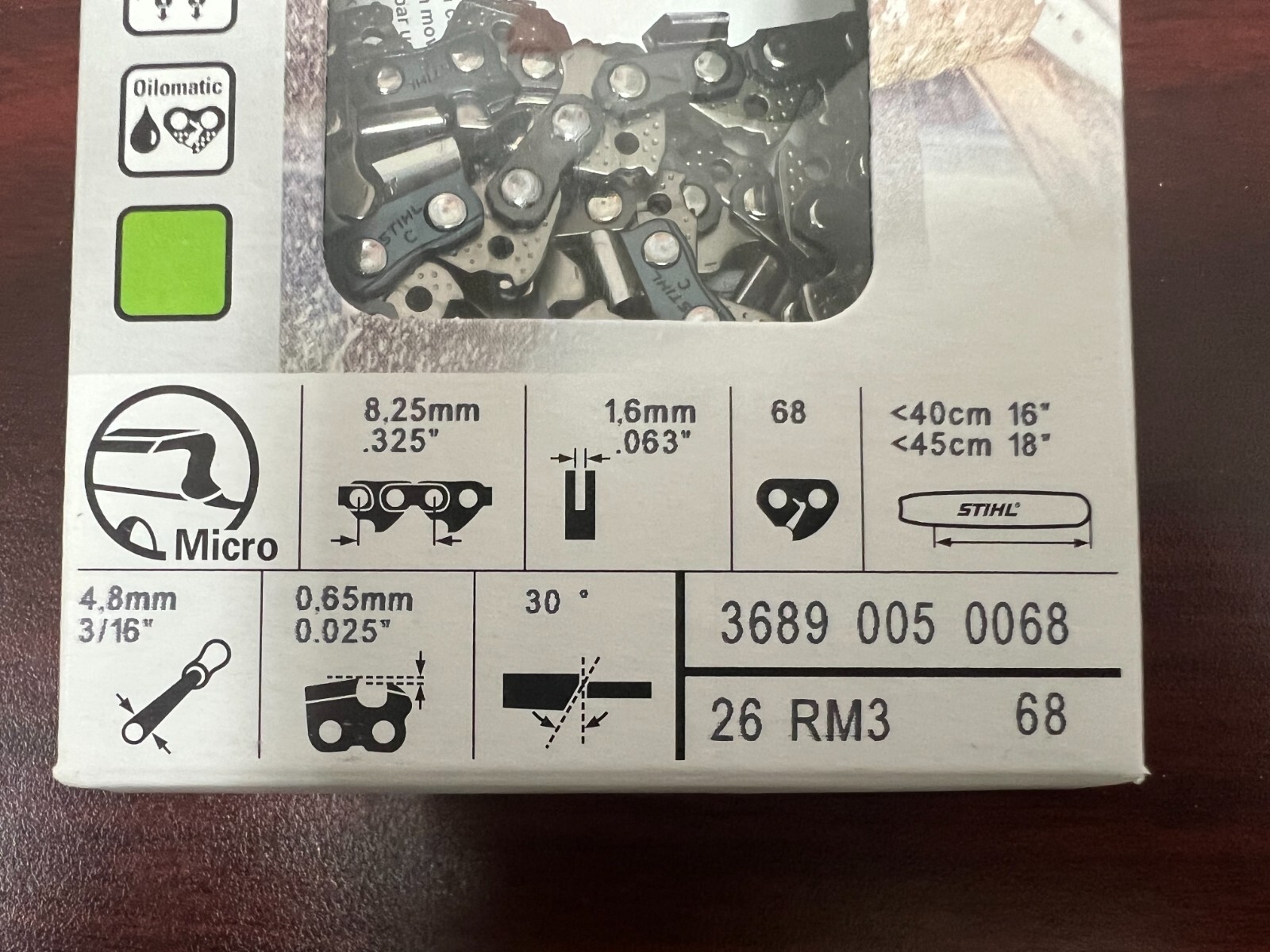 STIHL 68 RM3 3689 055 0068 Chain 886661112074| eBay