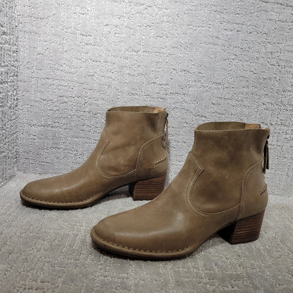 Ugg Bandara Women's Size US 9 Sahara Leather Brown Back Zip Ankle ...