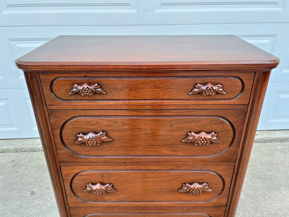 Davis Cabinet Co Lillian Russell Solid Walnut Chest of Drawers | eBay
