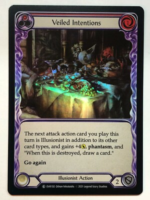 Flesh And Blood Everfest Veiled Intentions (Red) EVR150 Foil 1st ...