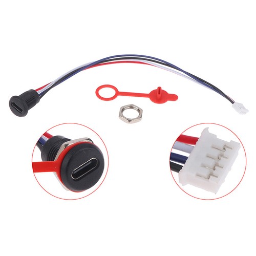 4P High current charging socket TYPE-C female type C waterproof female ...