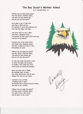 Boy Scout Poem suitable for framing - "The Boy Scout's Mother Asked ...