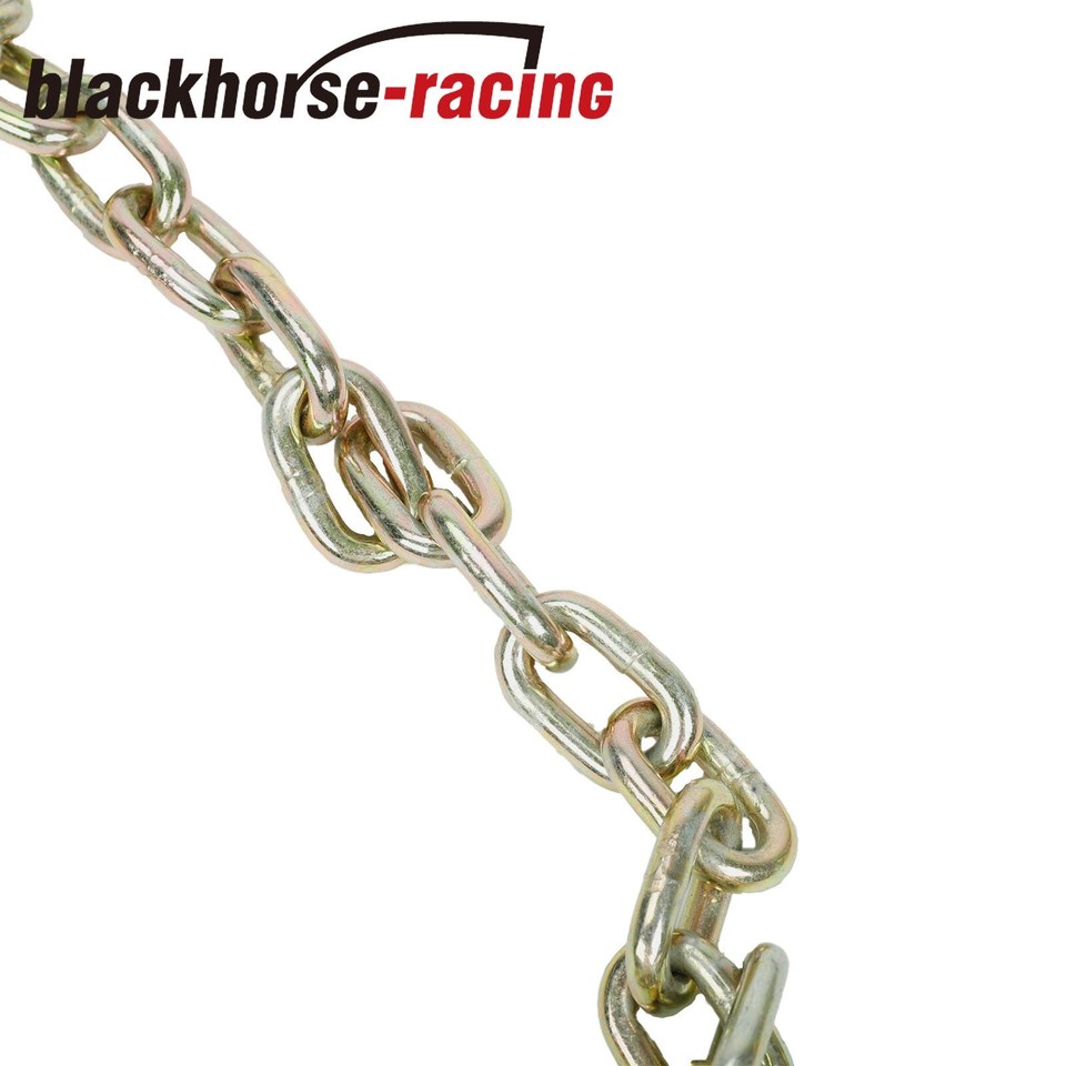 (4 Pack) 5/16" x 6' Long Shank 15" J Hook Tow Chain w/ RTJ Cluster ...
