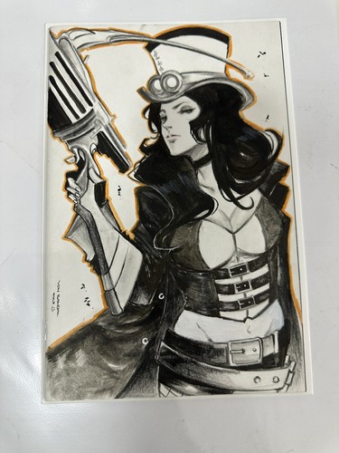Lady Van Helsing Original Comic Art on Comic Blank Cover by Von Randal ...
