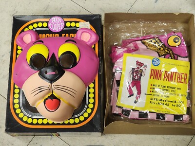 1977 PINK PANTHER Halloween Costume NEAR MINT Unused Ben Cooper | eBay