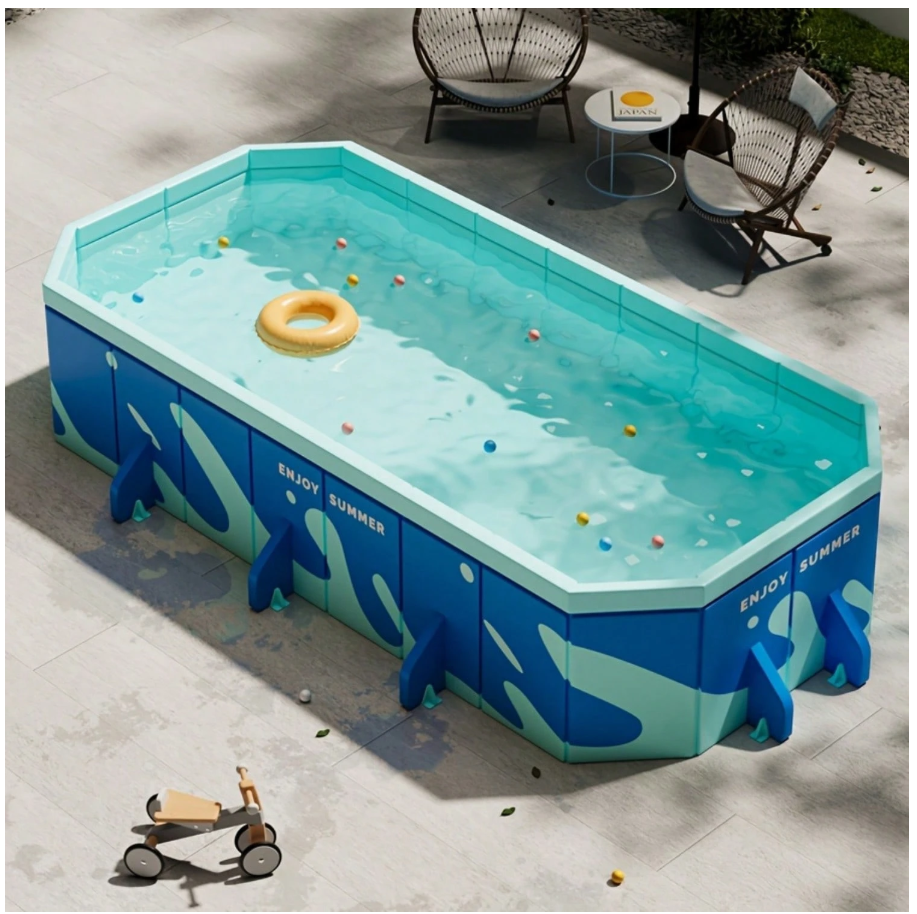 Durable Rectangular Inflatable Swimming Pool Essential For Summer, Made ...