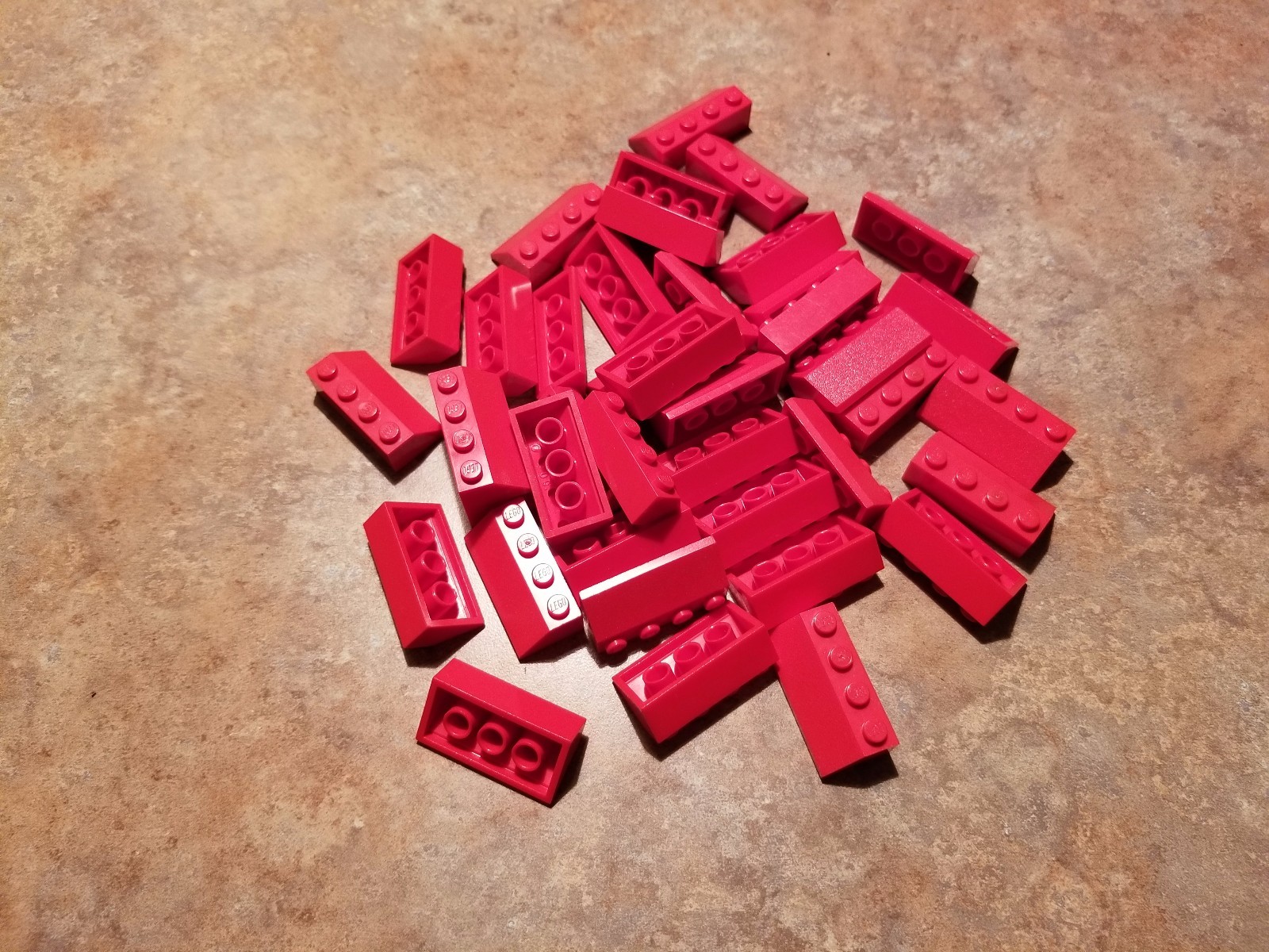 Lego Red Slope 45 2 x 4, Part # 3037, Lot of 40 | eBay