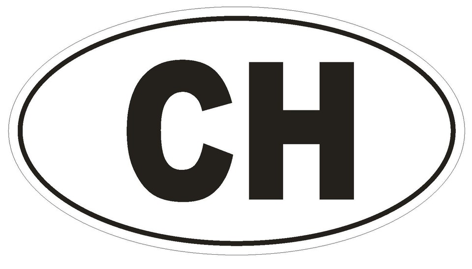 Autoaufkleber Ch Switzerland Country Code Oval D966 Swiss Land Stadt ...