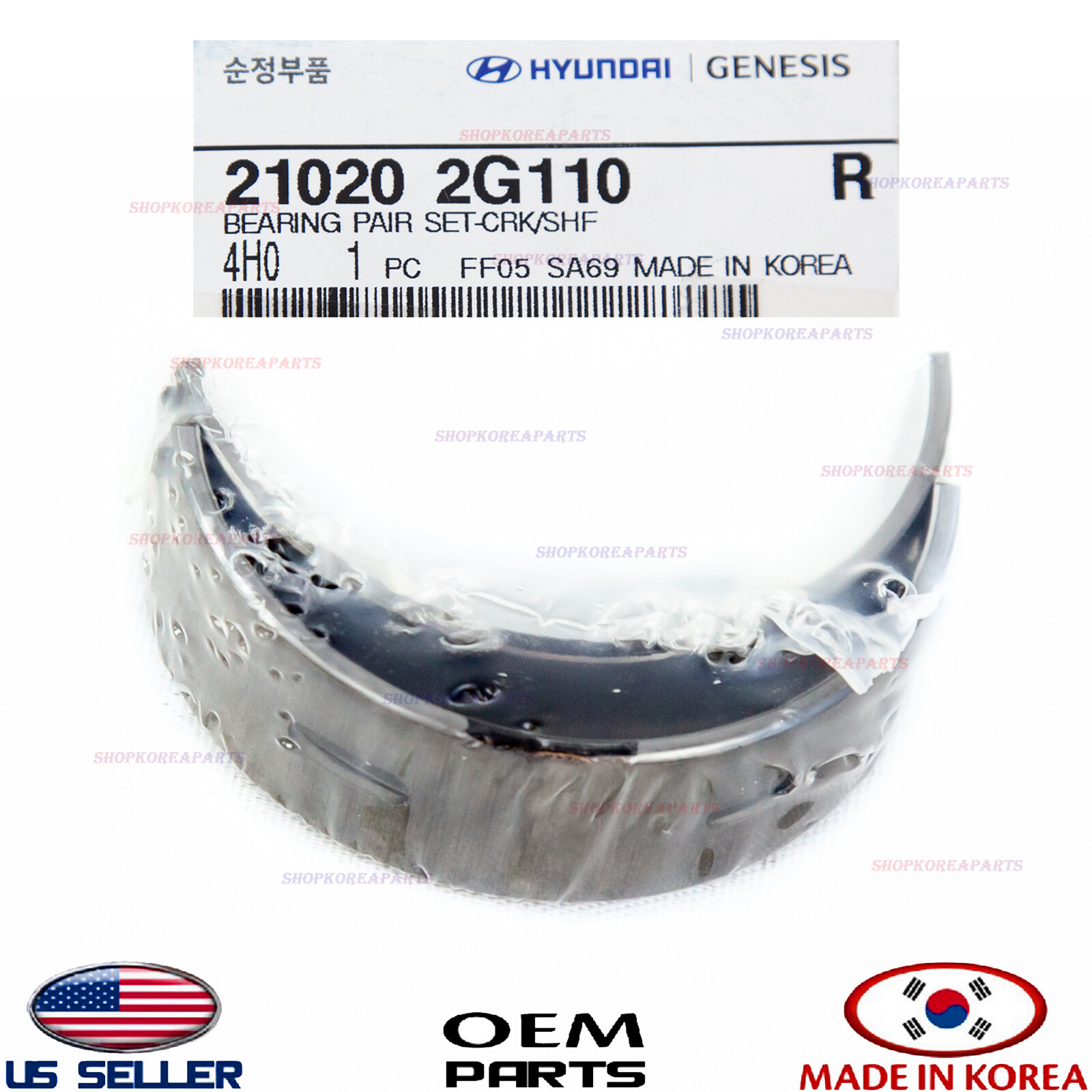 Genuine Crankshaft Main Bearing 1pair OEM Kia Hyundai 2.0L 2.4L ...