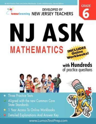 NJ ASK Practice Tests and Online Workbooks: Grade 6 Mathematics, Second ...