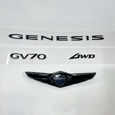 Black high glossy Genesis Emblem (Fits: 2021 2022 2023 2024 Genesis ...