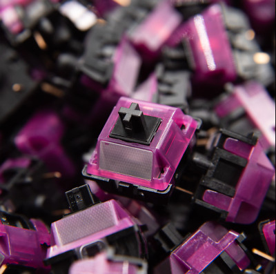 (x75) LUBED & FILMED durock black lotus mechcanical keyboard switches ...