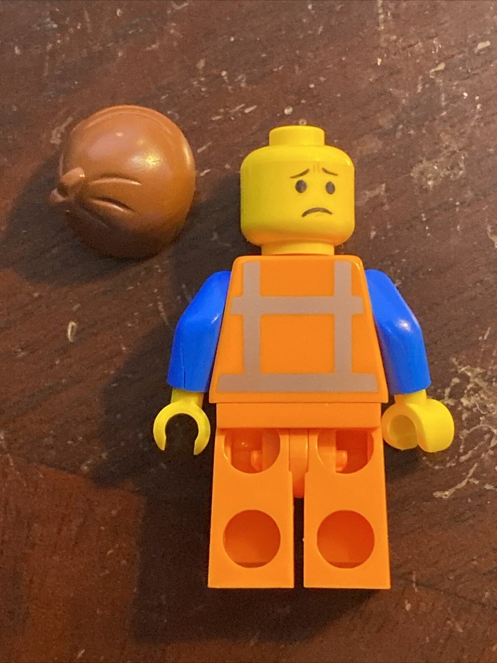 LEGO Movie 2015 Minifigure Emmet 2-Sided Head Lopsided Sad / Happy ...