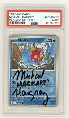 PSA Signed Micheal Haigney Magikarp S&V Base Set 044/198 Reverse Holo ...