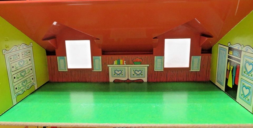 IOB Vintage 1968-80 Fisher Price PLAY FAMILY HOUSE #952 + Bonus Mini ...