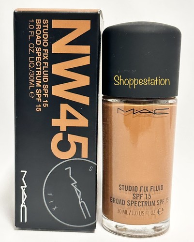 MAC Studio Fix Fluid Foundation SPF15 Shade NW45 Full Size 30ml / 1oz ...
