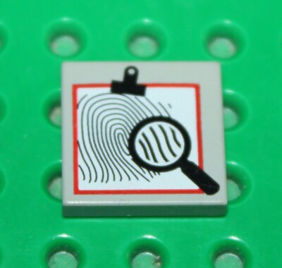 LEGO OldGray Tile with Magnifying Glass and Fingerprint 3068px18/set ...
