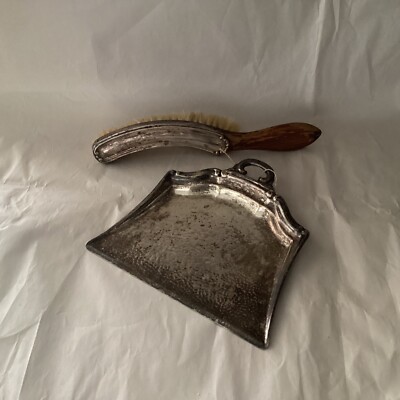 Vintage Silver Plate On Brass Silent Butler, Pan And Brush Celtic ...